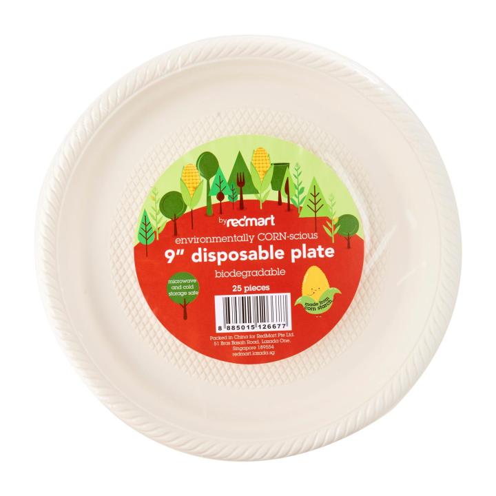 9" Disposable Corn Starch Plate 25Pcs | Shanlee