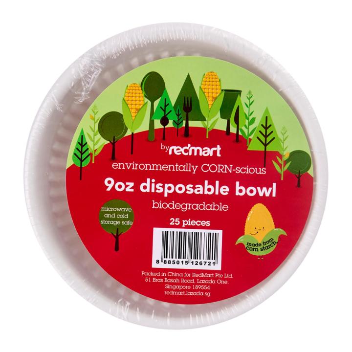 9Oz Disposable Corn Starch Bowls 25Pcs | Shanlee